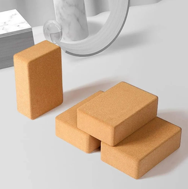 Natural Cork Yoga Eco Friendly High Density Brick Cork Fitness Block ...