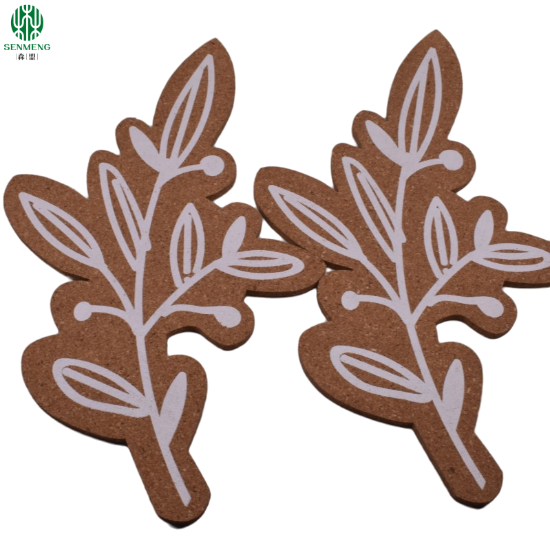 Decorative Cork Bulletin Board with Leaf Shapes - SENMENG