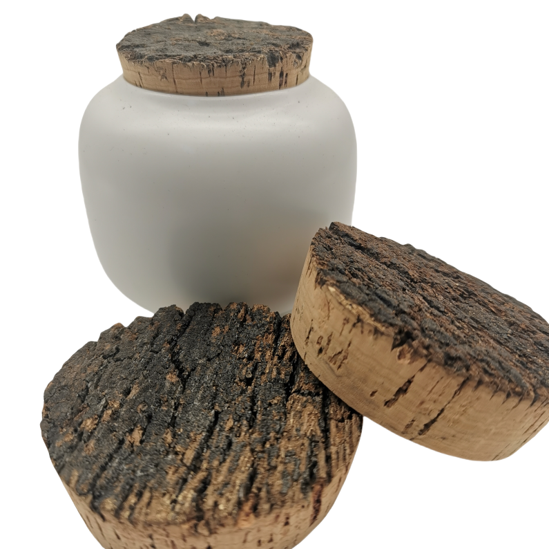 Natural Rustic Bark Top Corks Stoppers Lids Good Sealing For Jars - SENMENG