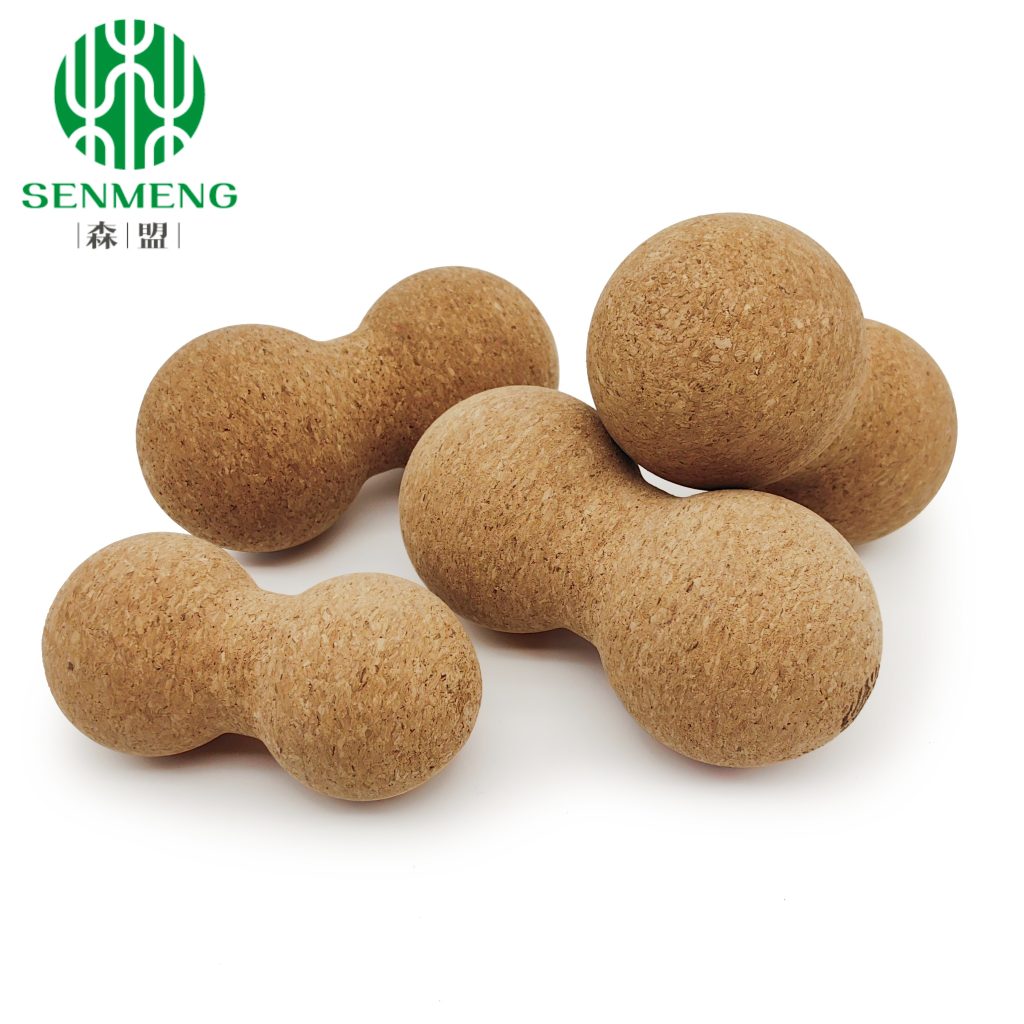Portable Natural Cork Peanut Roller Yoga Massage Balls For Back Muscles ...