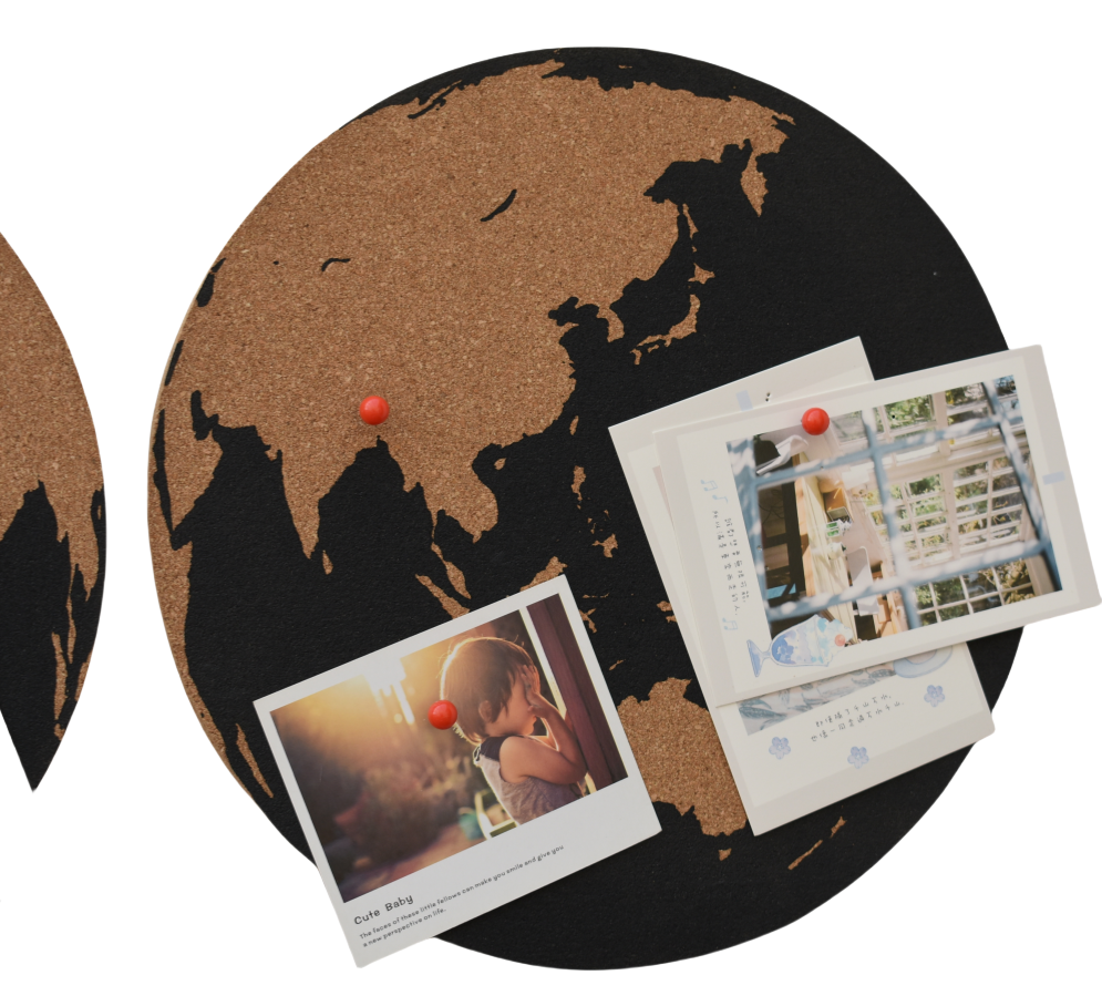 Customized Wall Mounted Cork World Map for Travel Pin Display At Home ...
